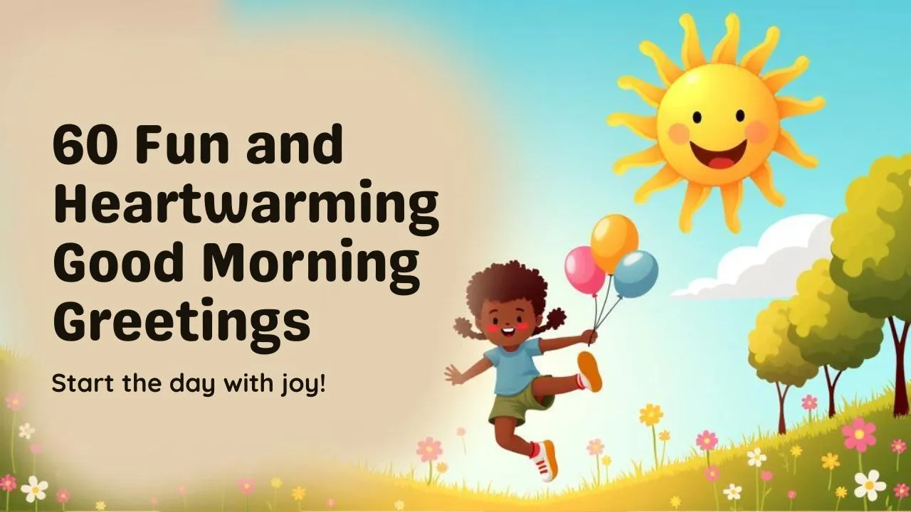 60 Fun And Heartwarming Good Morning Greetings For Kids To Start The ...